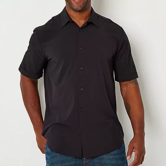 STYLUS | Shirts | Stylus Big Tall Premium Stretch Regular Fit Button Down Short Sleeve Shirt ...